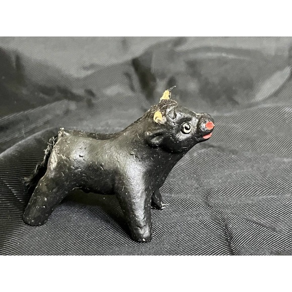 Accents | Vintage Spanish Mud People Bull Figurine Miniature Hand Made ...
